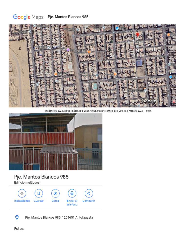 Pje. Mantos Blancos 985 - Google Maps | PDF
