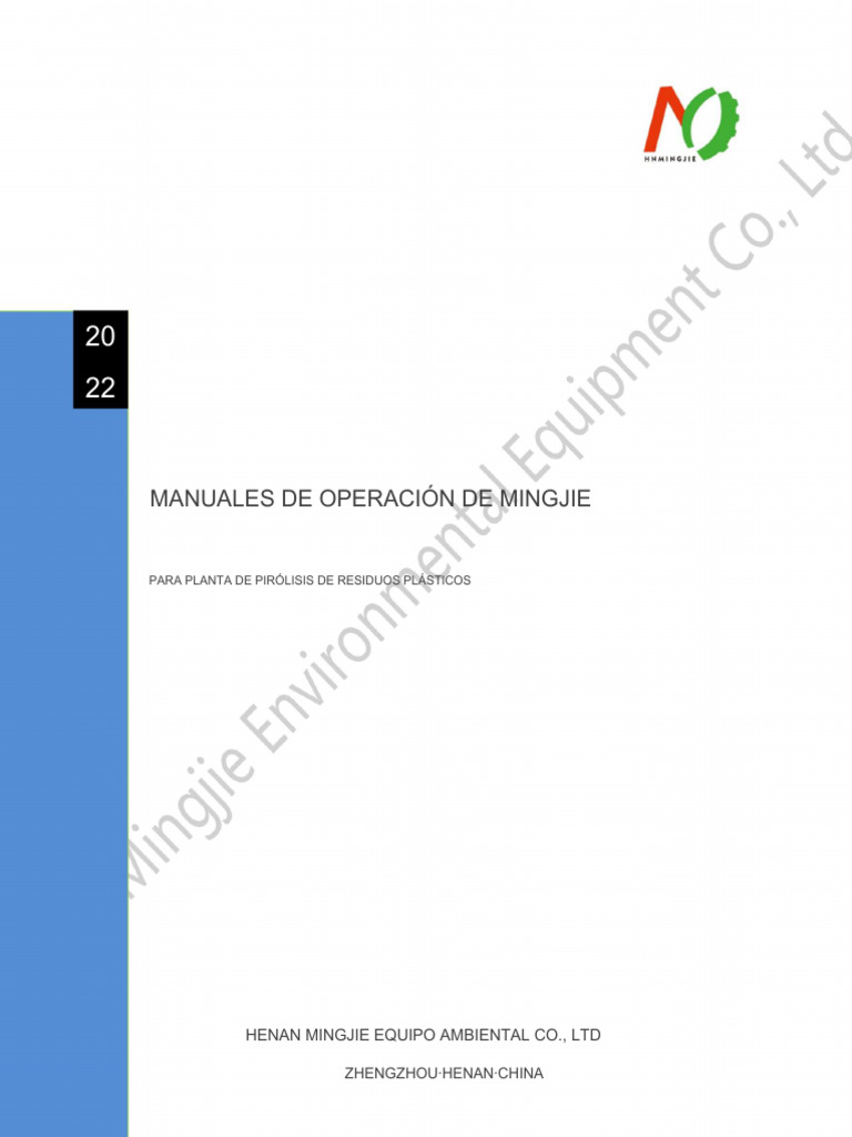 Operation Manuals for Waste Pyrolysis Plant | PDF | Motor a reacción ...
