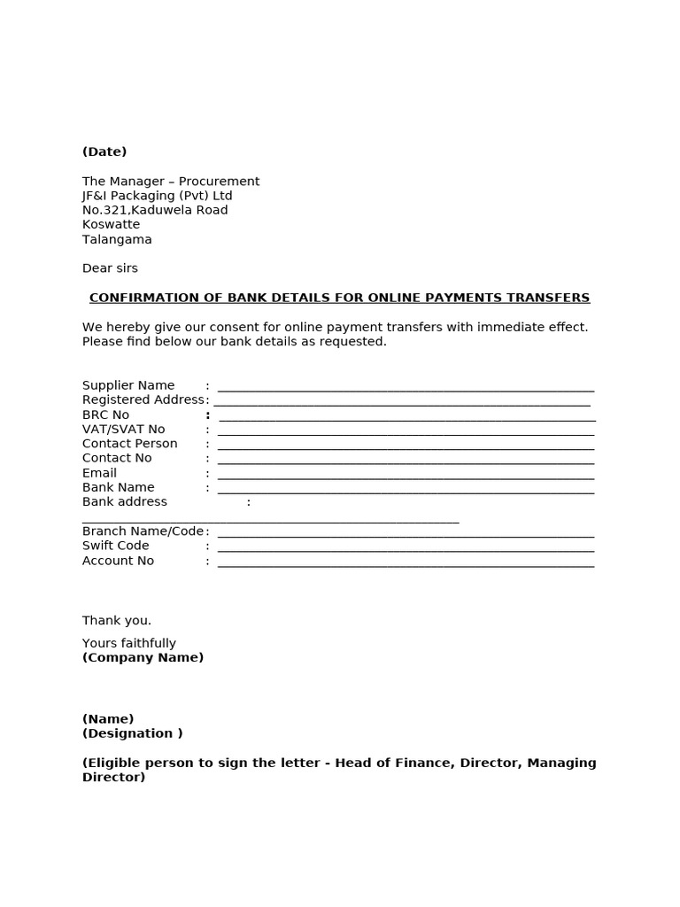 Vendor Onboarding Letter | PDF