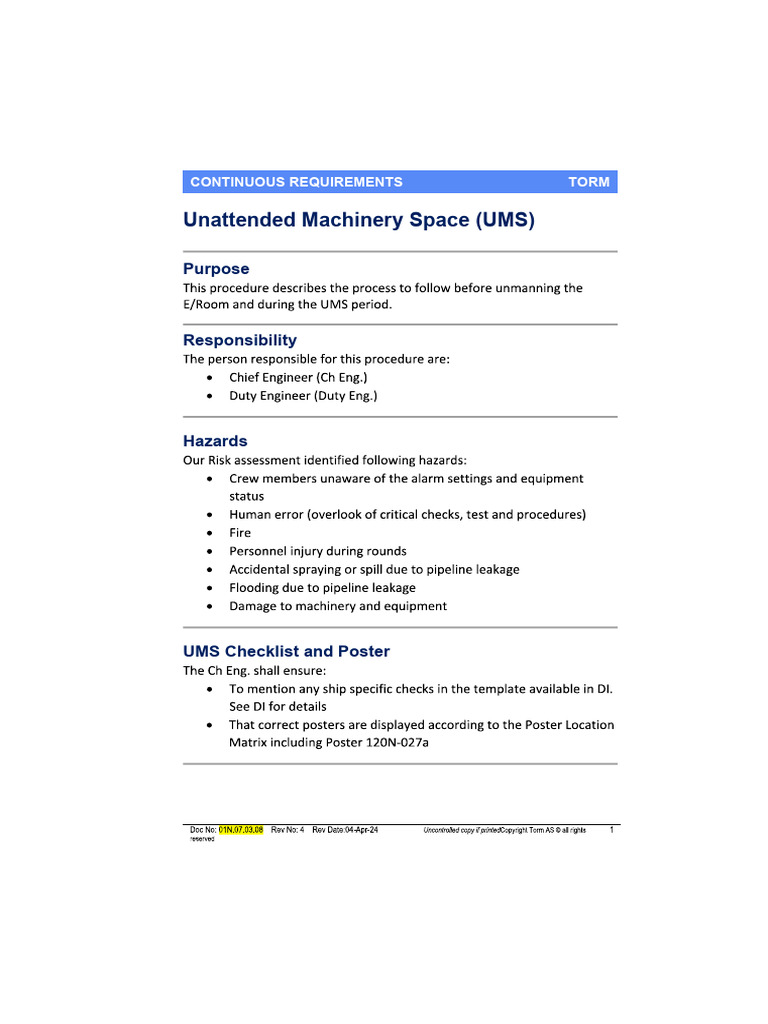 UMS Continuous Requirements Guide | PDF
