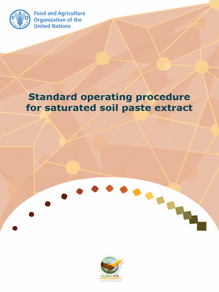 Standard operating procedure for saturated soil paste extract | PDF ...