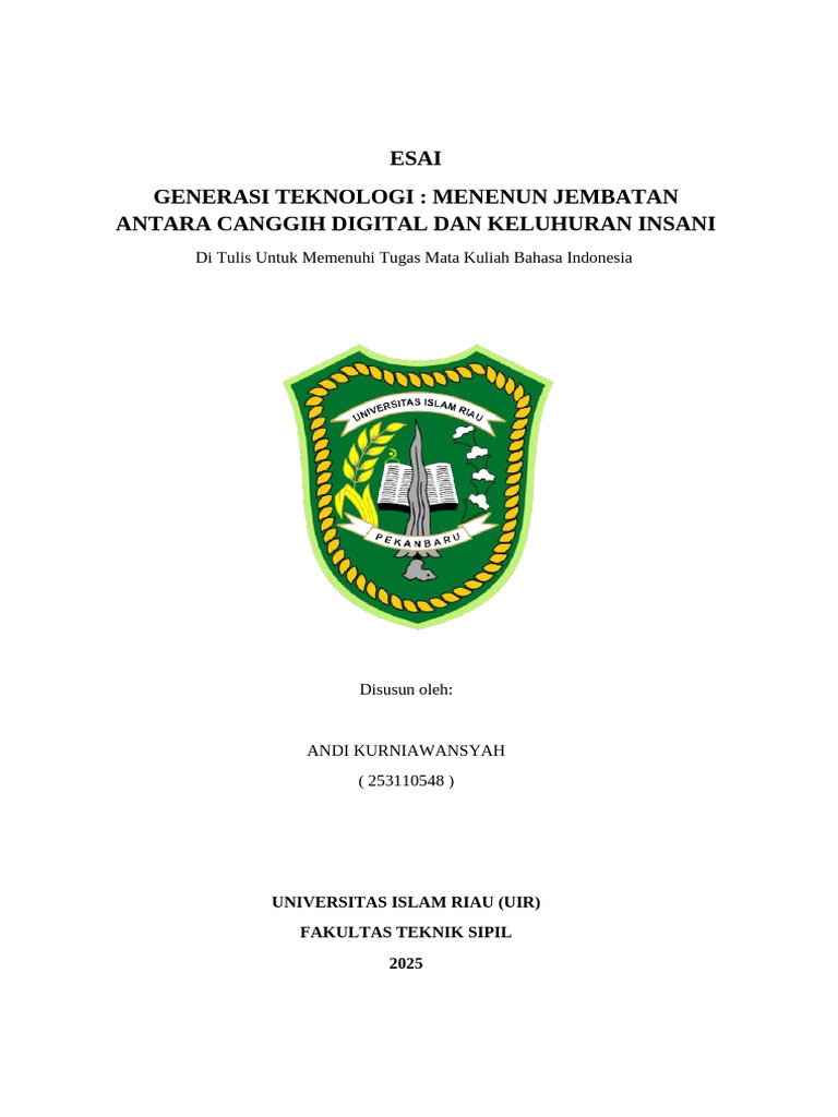 Generasi Teknologi dan Akhlak Mulia | PDF