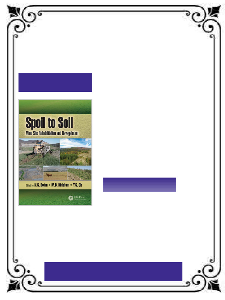 Spoil to Soil: Mine Site Rehabilitation and Revegetation 1st Edition N ...