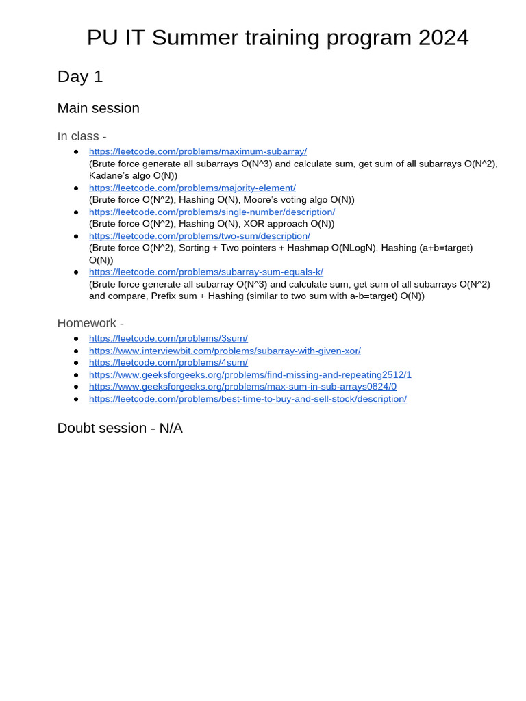 PU IT Summer Training 2024 Overview | PDF | Applied Mathematics ...