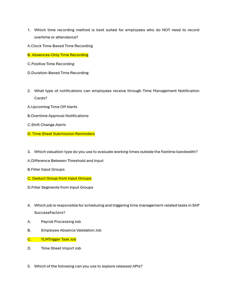 Which Time Recording Method Is Best Suited For Employees Who Do NOT ...