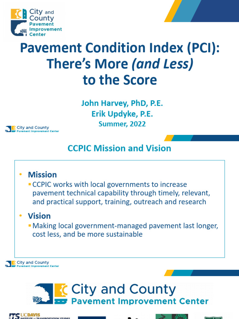 Pavement Condition Index PCI There is More or Less to Score | PDF ...