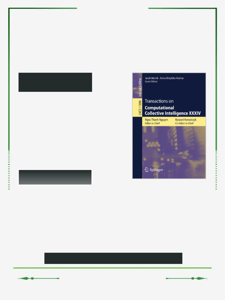 Transactions on Computational Collective Intelligence XXXIV Ngoc Thanh Nguyen eBook professional ...