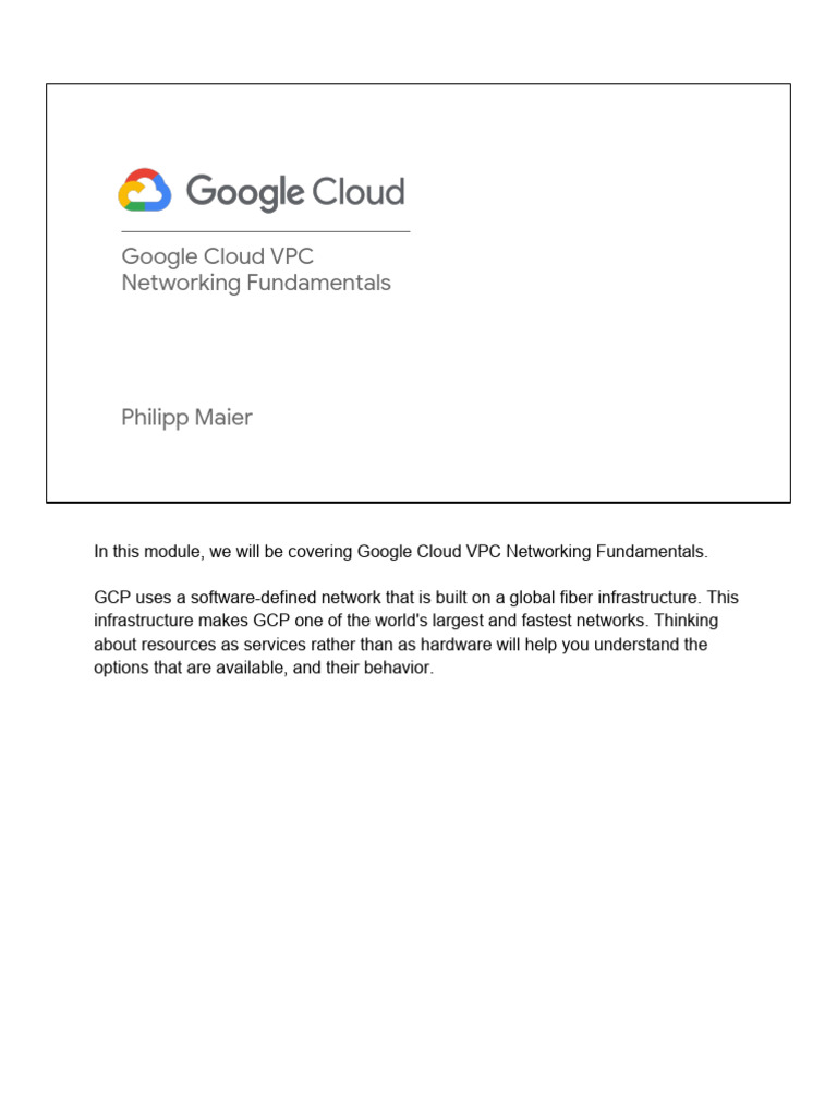 1 Google Cloud VPC Netw | PDF | Domain Name System | Computer Network
