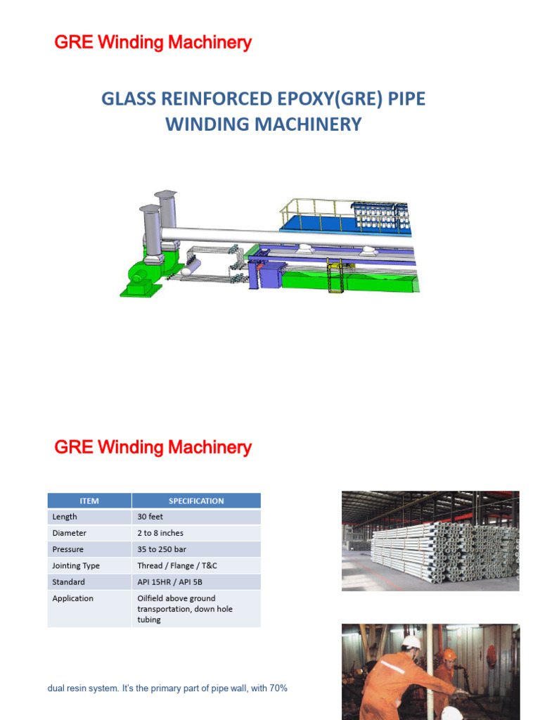 Brief Introduction To GRE Pipe Winding Production Line | PDF ...