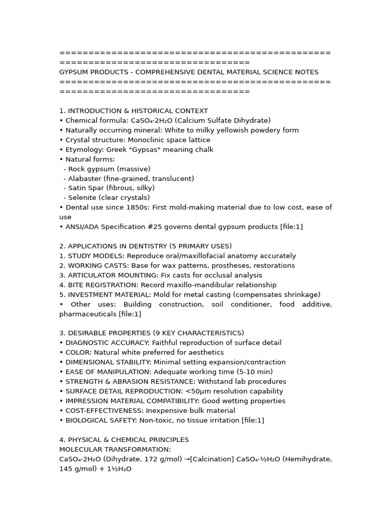 Gypsum Products c | PDF | Nucleation | Gypsum