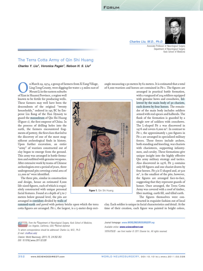 Terra Cotta Army of Qin Shi Huang | PDF