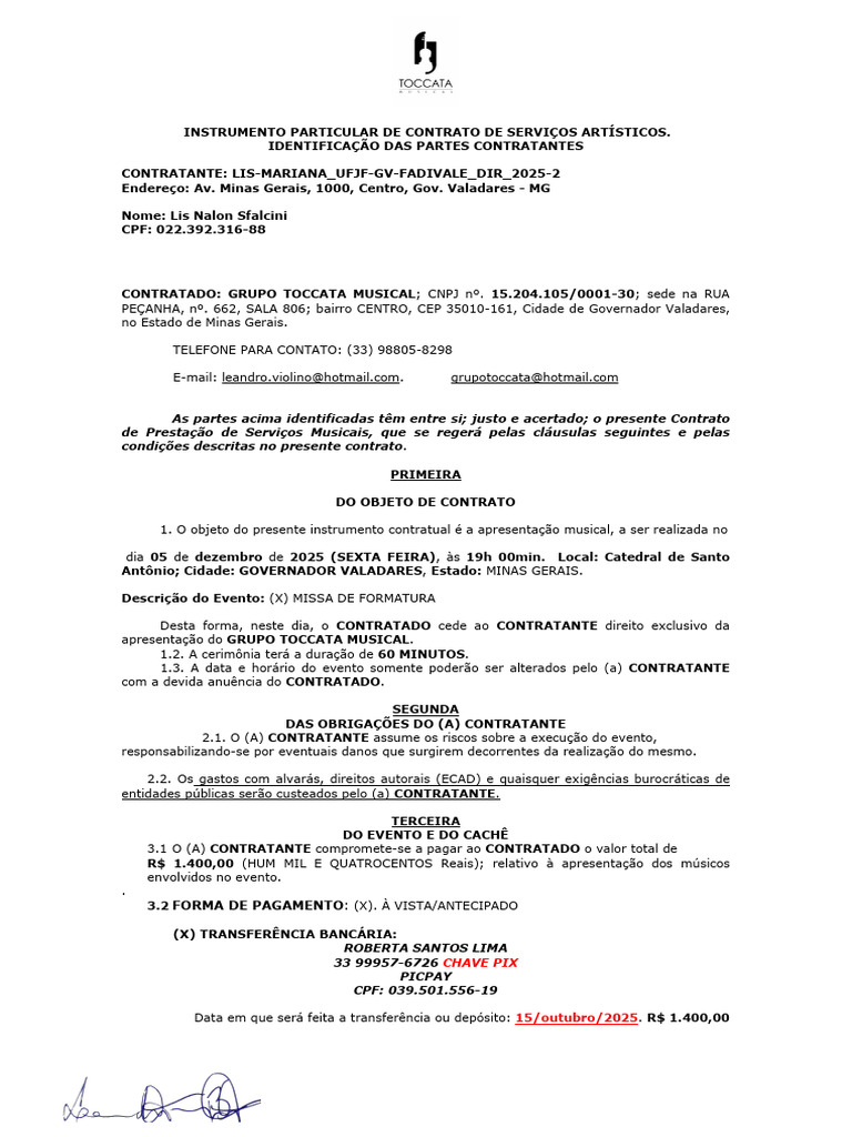 Contrato Grupo Toccata - Missa de Formatura 05 de Dezembro 2025 (1) (1 ...