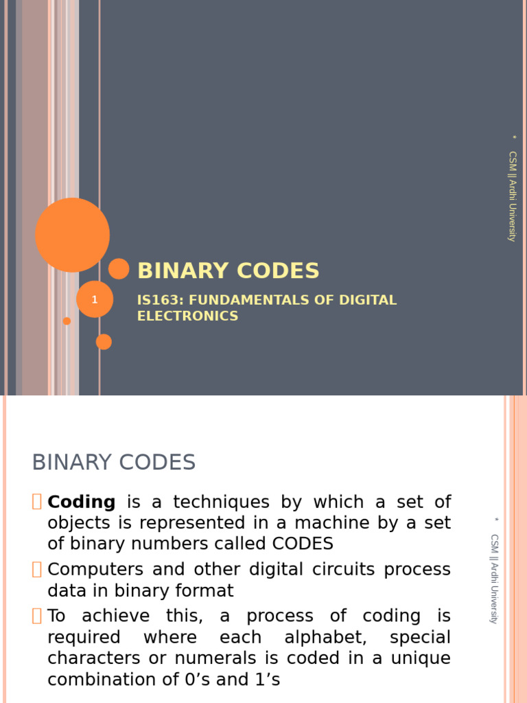 Binary Codes | PDF | Binary Coded Decimal | Ascii