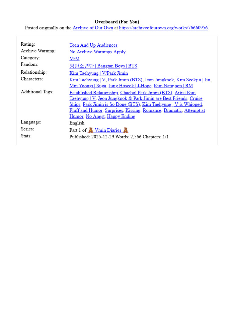 Overboard for You | PDF