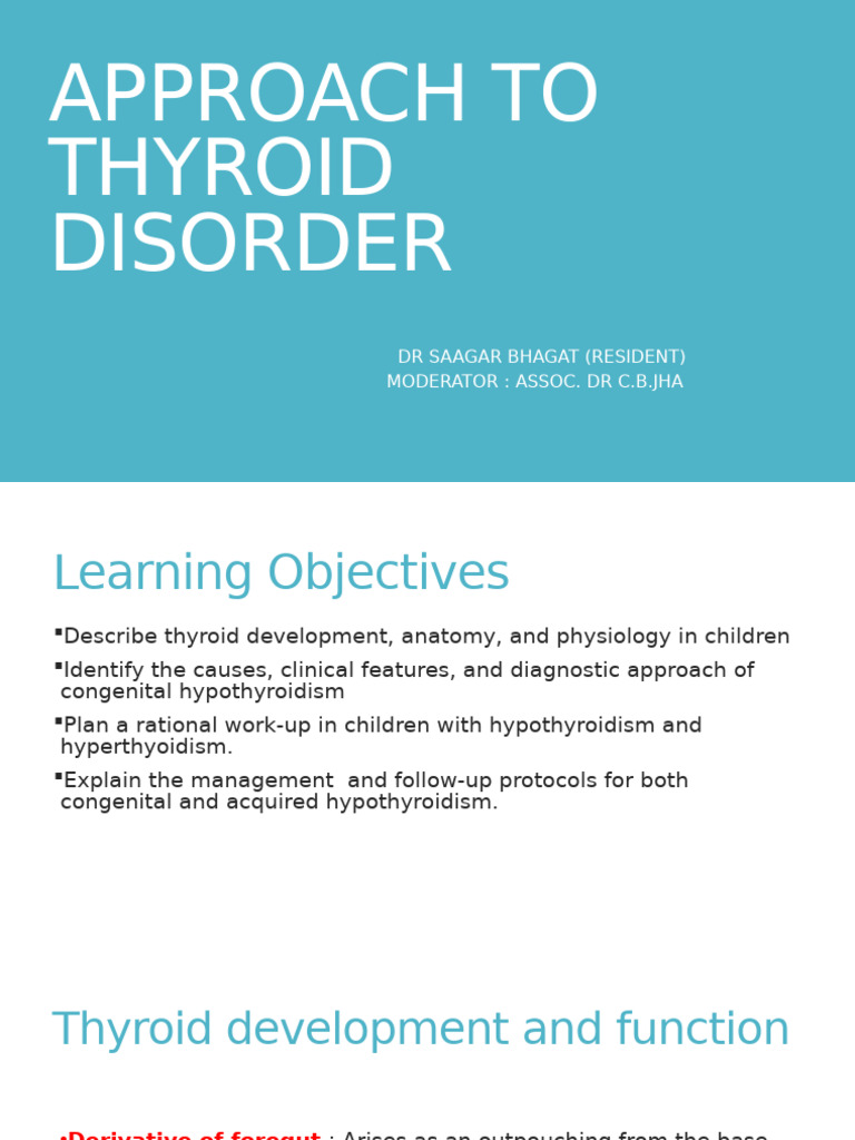 Pediatric Thyroid Disorders Overview | PDF | Hypothyroidism | Thyroid