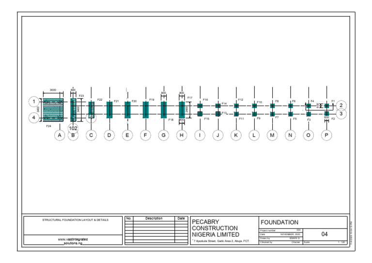 Structural Foundation Layout Details | PDF