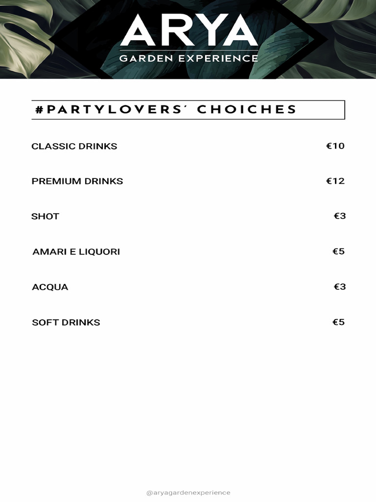 Arya Menu | PDF