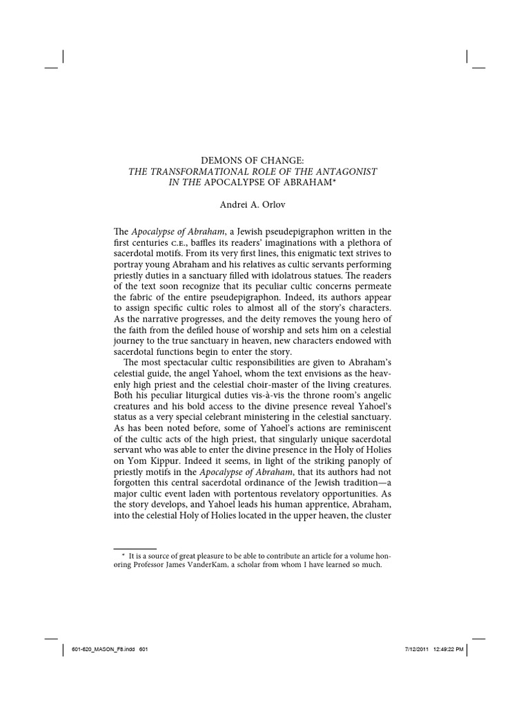 Andrei Orlov, The Transformational Role of the Antagonist n the ...