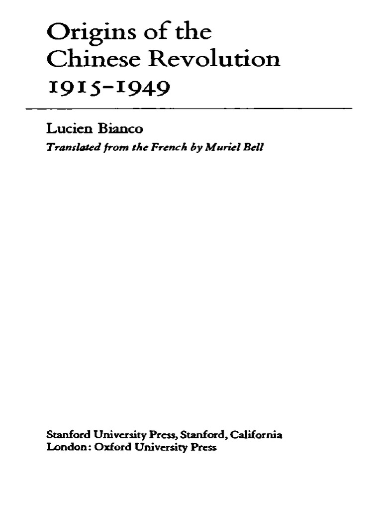 Origins of the Chinese Revolution 1915-1949 | PDF | Qing Dynasty | China