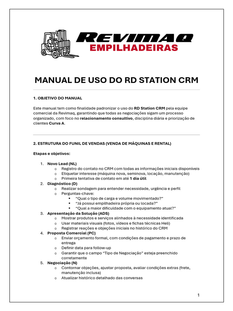 MANUAL_DE_USO_DO_RD_STATION_CRM_%E2%80%93_REVIMAQ | PDF | Gestão de ...