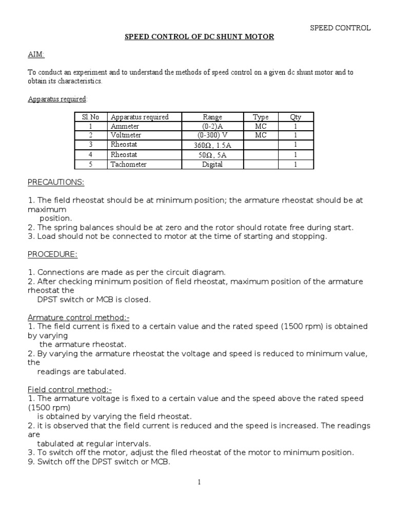 Speed Control | PDF | Technology & Engineering