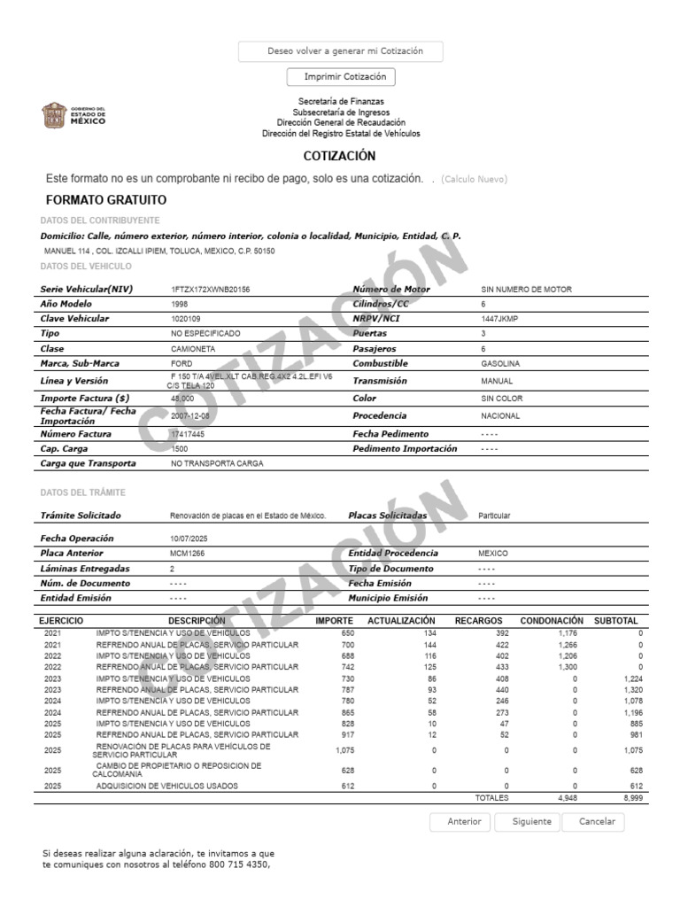 Cotizacion Chevrolet Extranjero | PDF | Estilos de carrocería | Coche