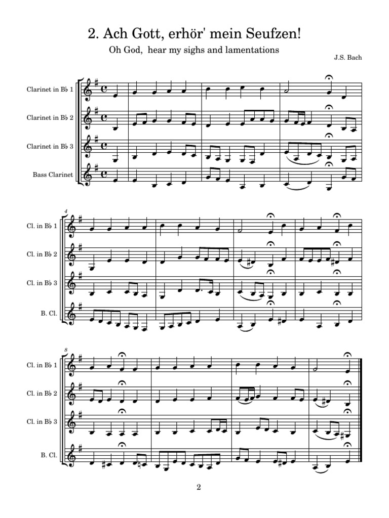 Ach Gott, erhör' mein Seufzen! | PDF | Classical Music | Compositions