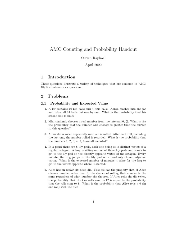Amc Combo Handout | PDF