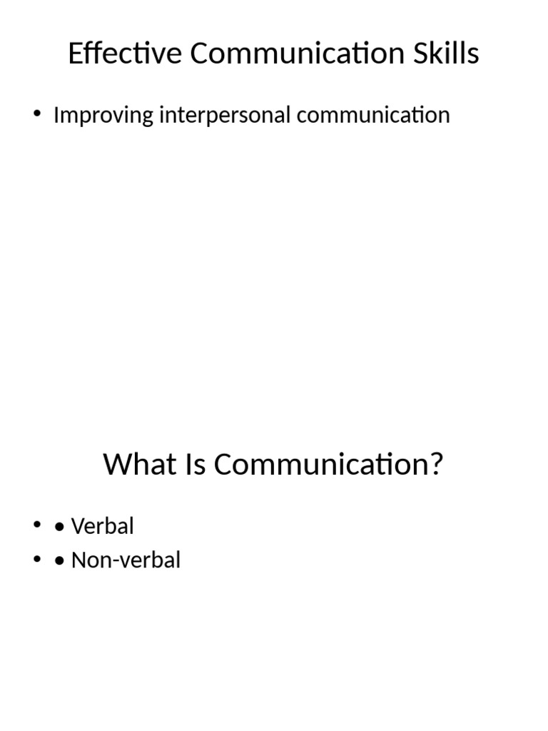 Mastering Effective Communication Skills | PDF