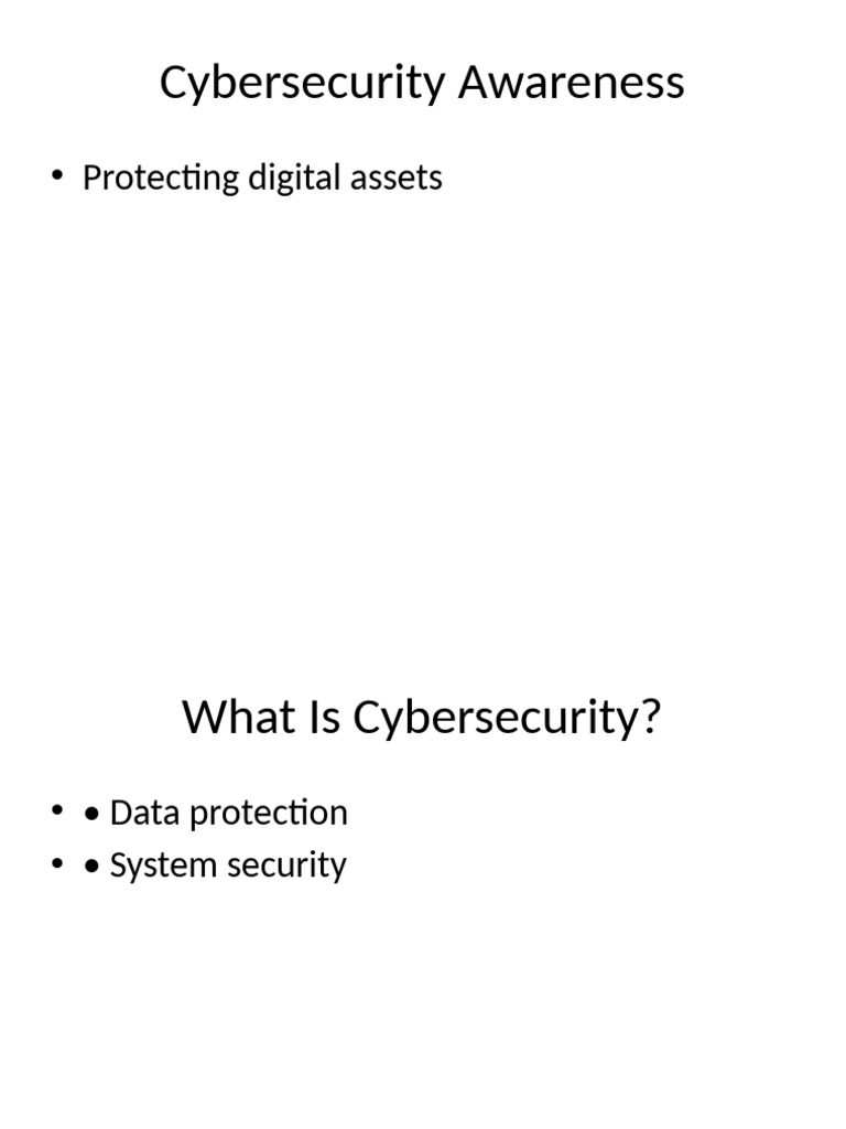Cybersecurity Awareness | PDF