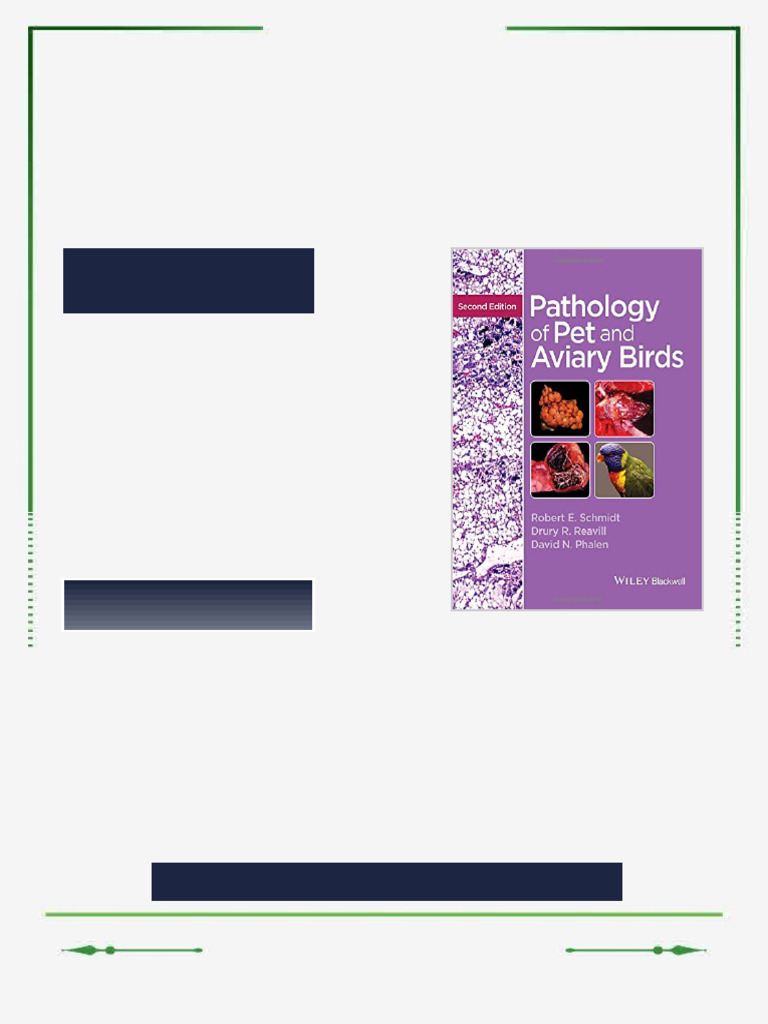 Pathology of Pet and Aviary Birds 2nd Edition R. E. Schmidt ebook ...