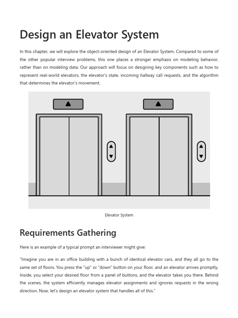 Elevator System Design Overview | PDF | Elevator | Use Case