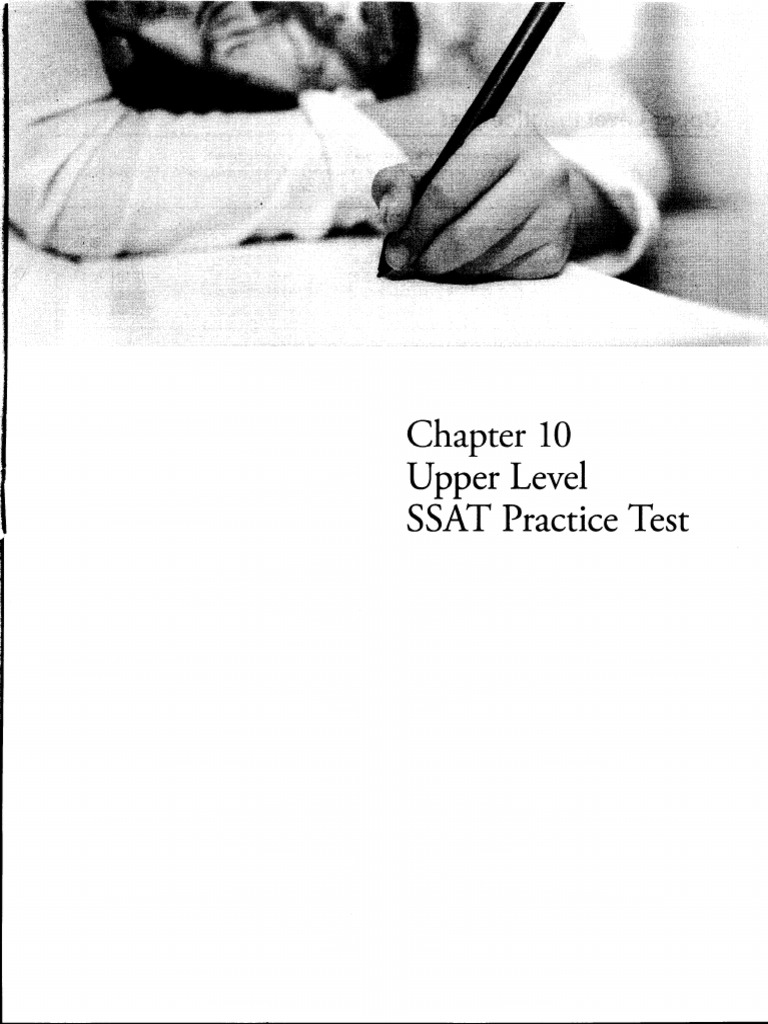 SSAT Test | PDF