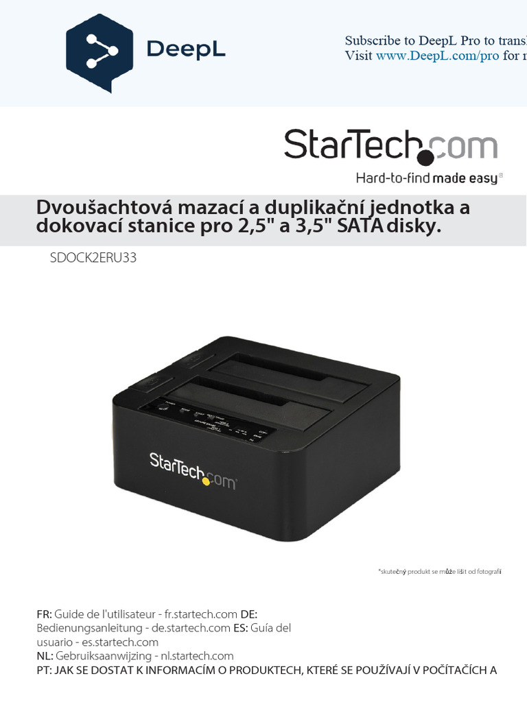 SDOCK2ERU33 Dual-bay Erase Copy Dock Guide Cs | PDF