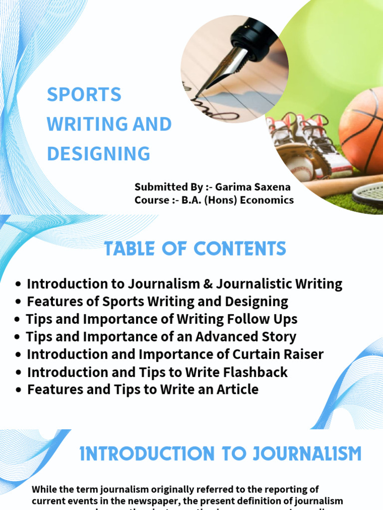 Sports Writing: Techniques & Tips | PDF | Journalism | Storytelling