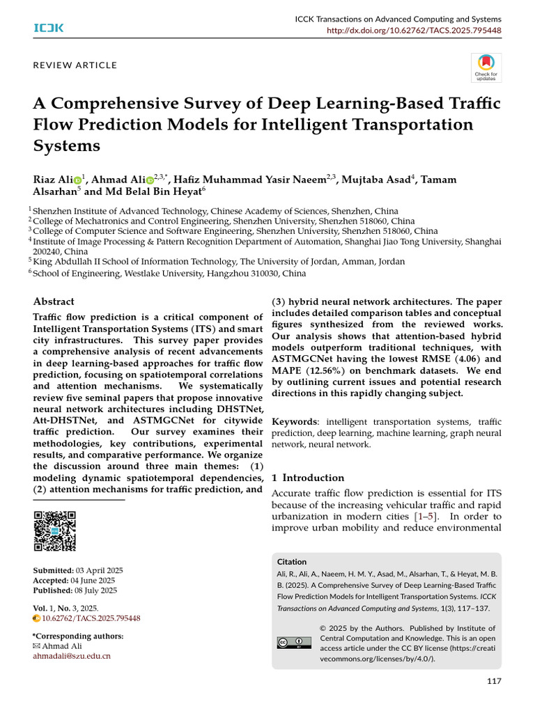 Deep Learning for Traffic Flow Prediction | PDF | Deep Learning ...