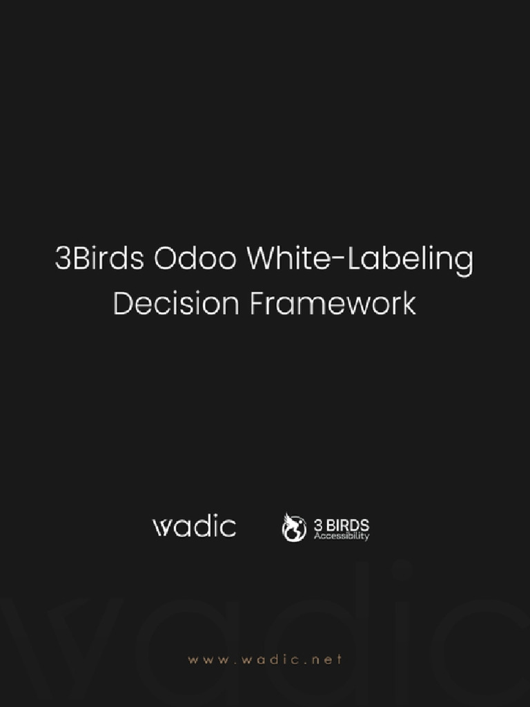 3Birds Odoo White-Labeling_ Decision Framework | PDF | Brand ...