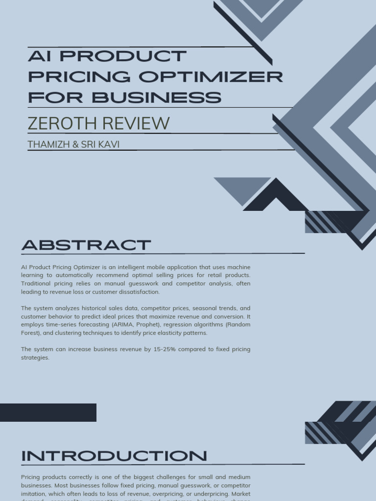 AI Pricing Optimizer for Retail Businesses | PDF | Pricing | Artificial ...