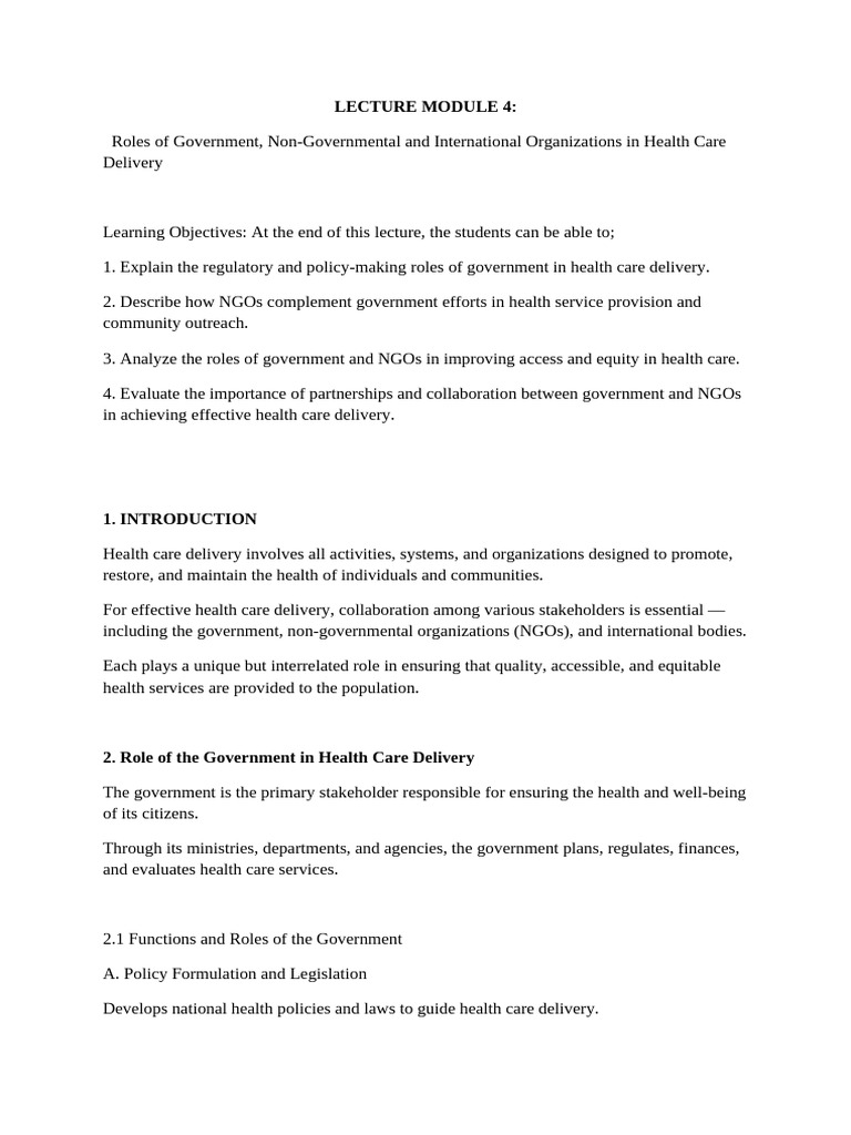 Module 4 | PDF | Médecins Sans Frontières | World Health Organization