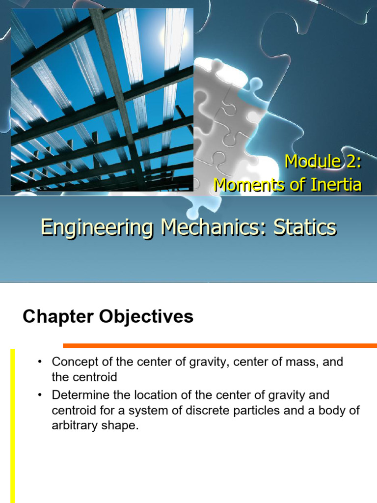 Moments of Inertia in Statics | PDF | Center Of Mass | Mass