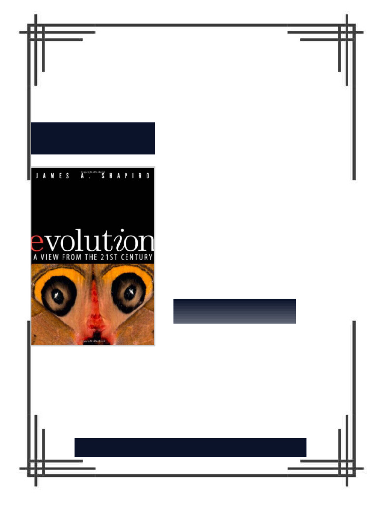 Evolution A View from the 21st Century 1st Edition James A. Shapiro ...