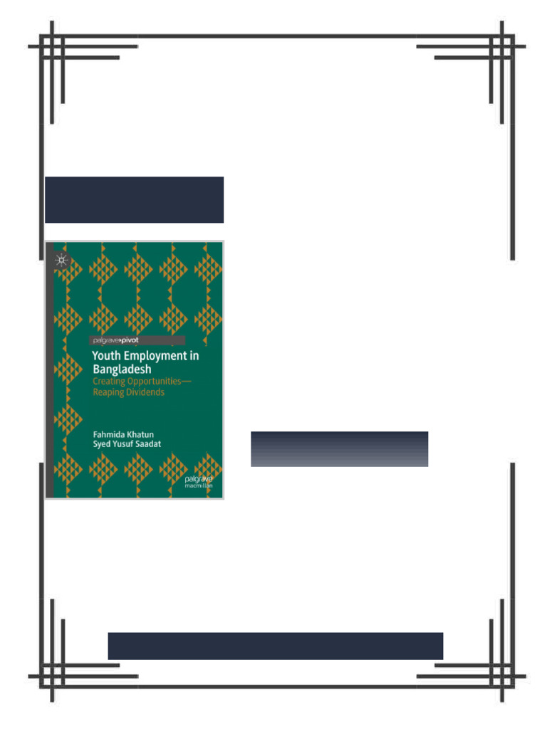Youth Employment in Bangladesh: Creating Opportunities—Reaping ...