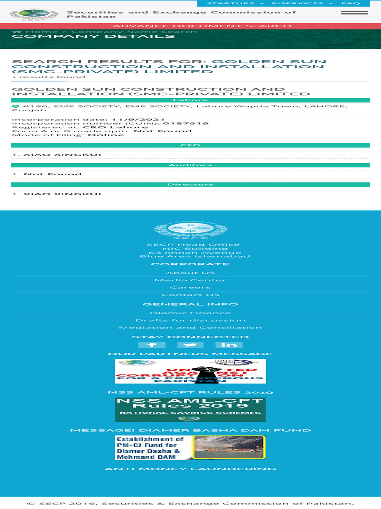 Company Details SECP | PDF