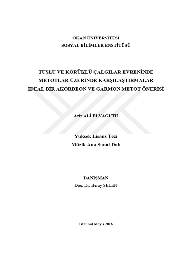 Tuşlu Ve Körüklü Çalgilar Evreninde Metotlar Üzerinde Karşilaştirmalar ...