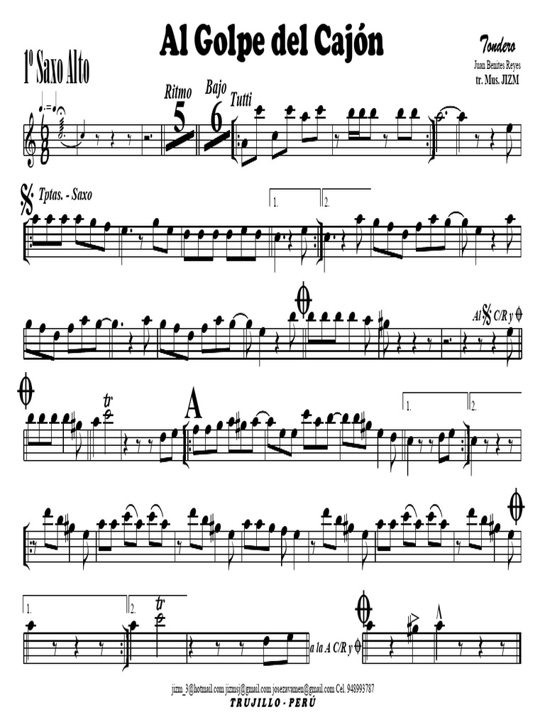 Marinera Saxof-N Alto 1 | PDF