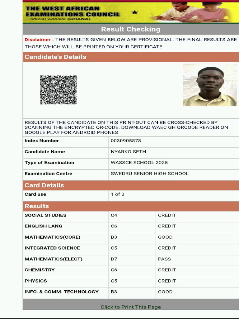 My Result Slip | PDF