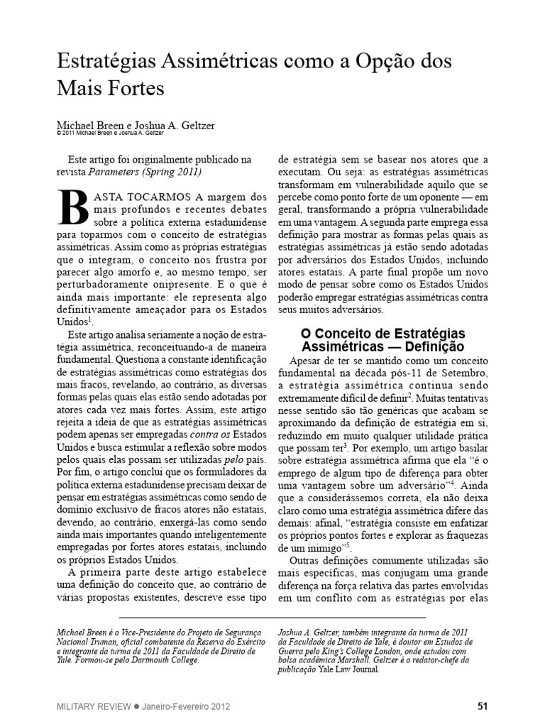 Artigo Sobre Querra Assimetrica | PDF | Hezbollah | Ciência militar