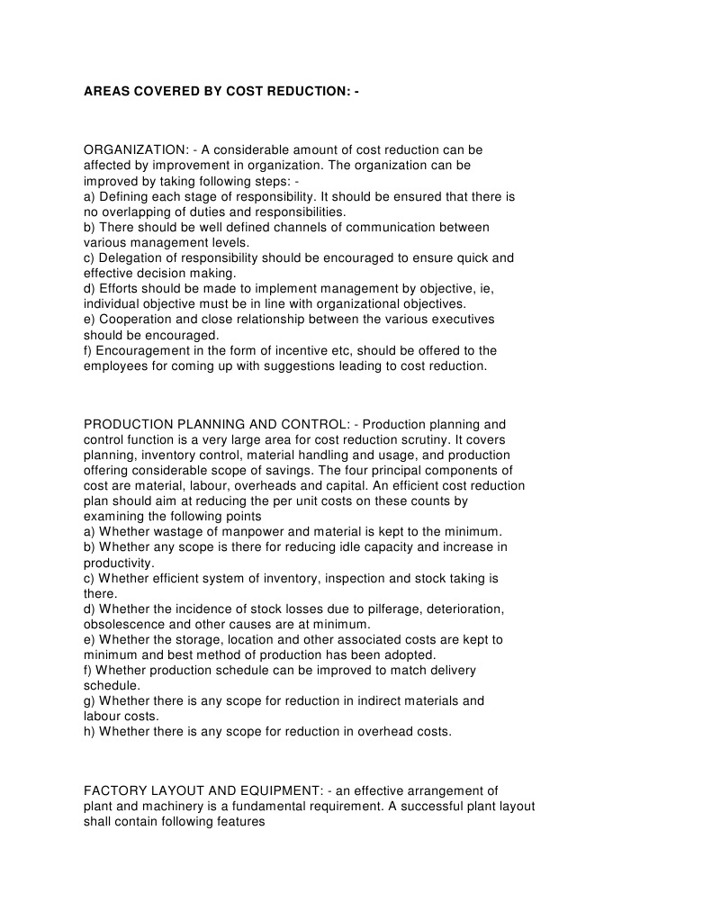 Cost Control | PDF | Inventory | Industries