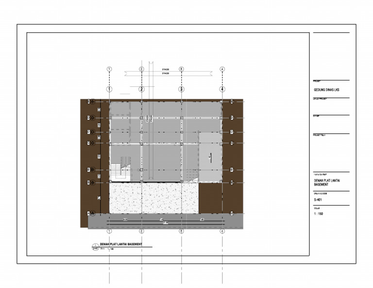 010. Denah Plat Lantai Basement | PDF