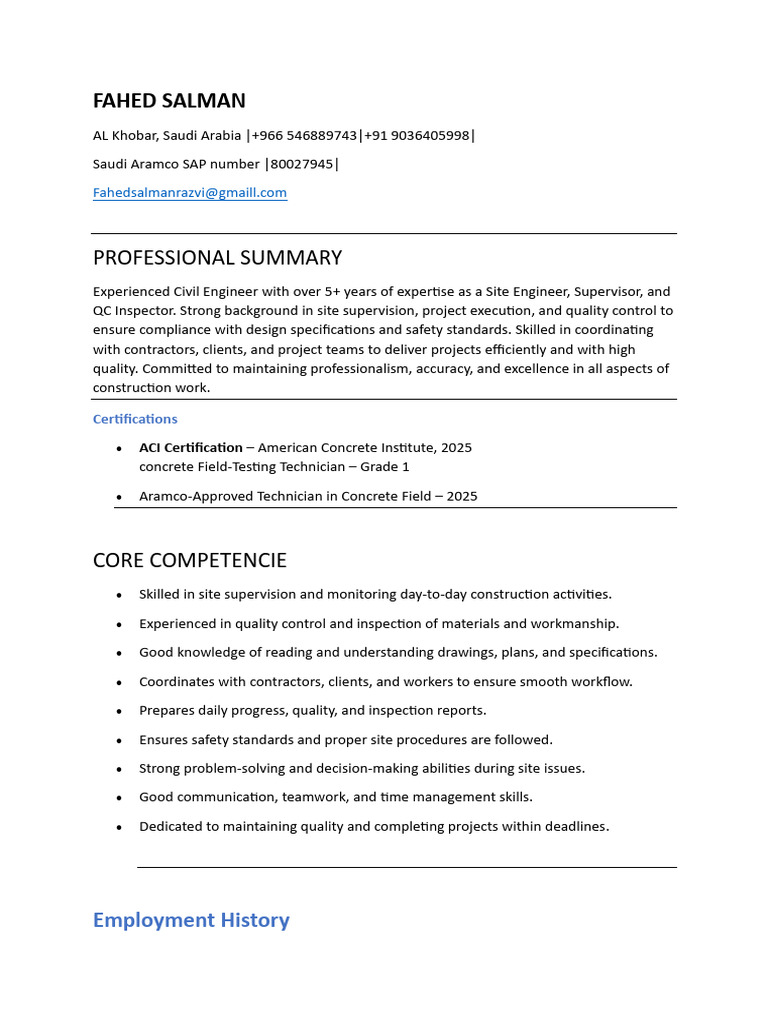 Fahed Resume | PDF